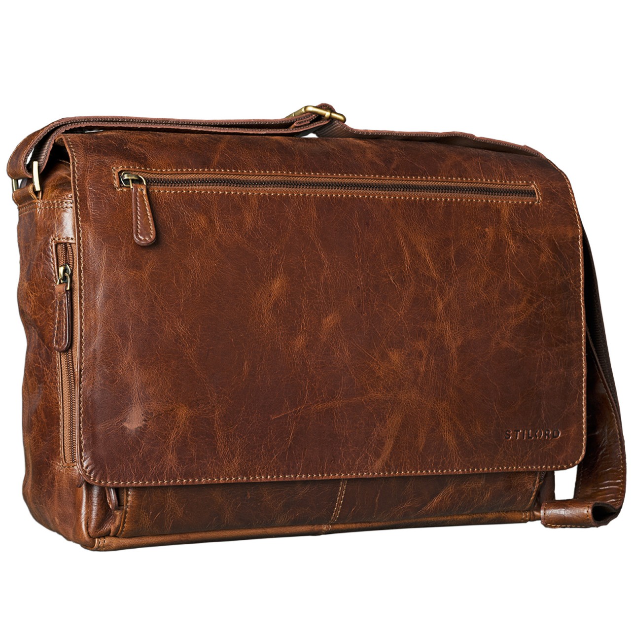 B-WARE "Jan" 15,6 Zoll Laptoptasche Leder | STILORD