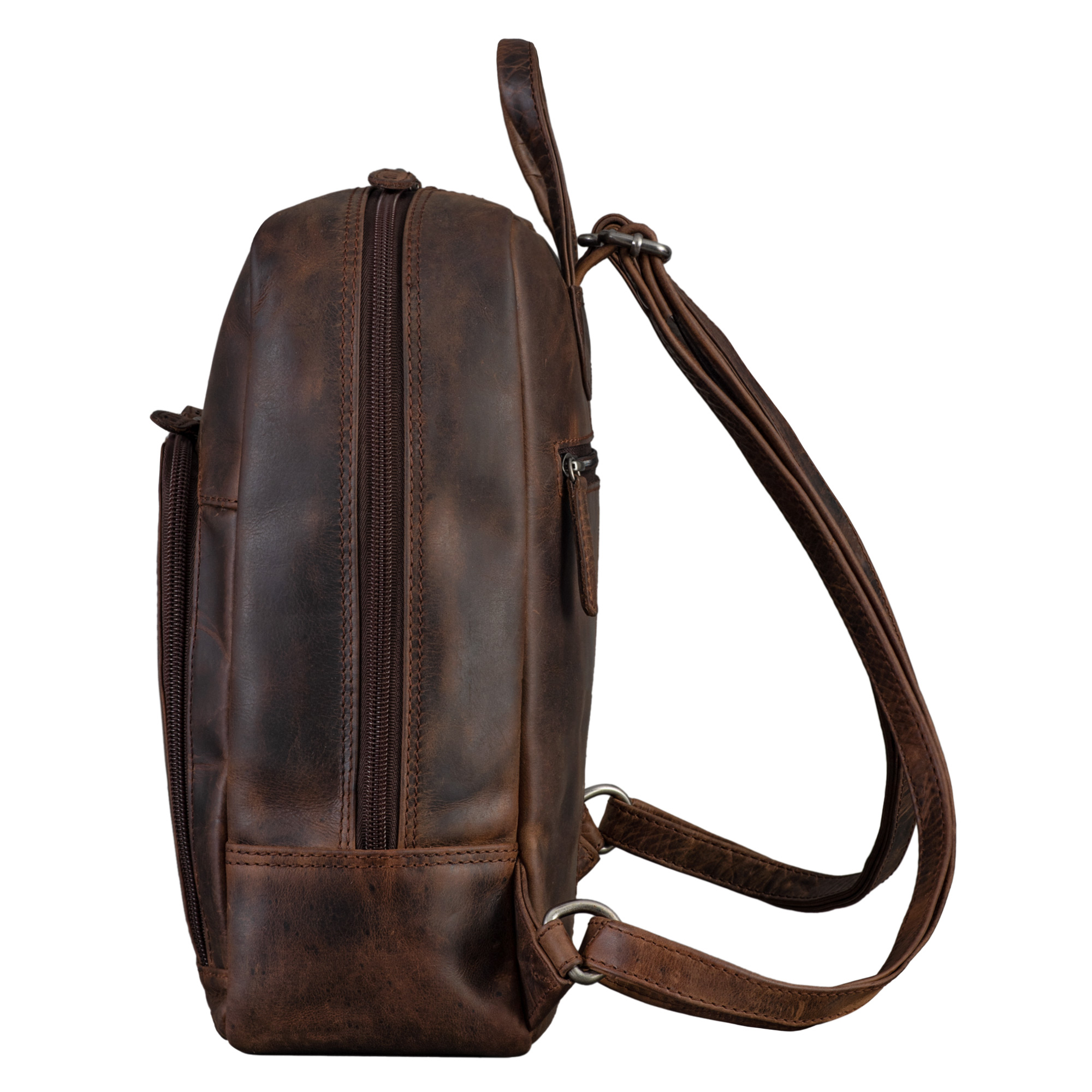 "Walker" Leder Rucksack Daypack Klein Robust | STILORD