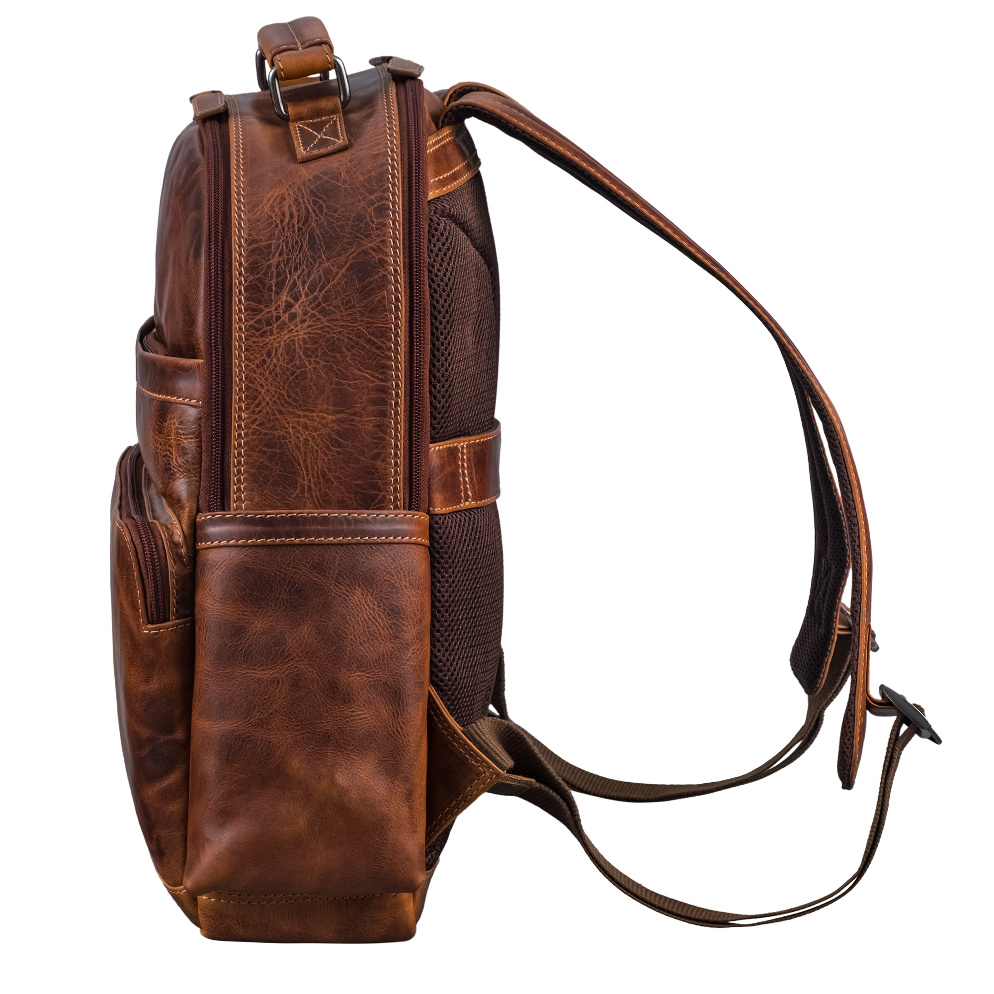 "Valens" Businessrucksack Herren Leder Groß - Laptopfach 16 Zoll | STILORD