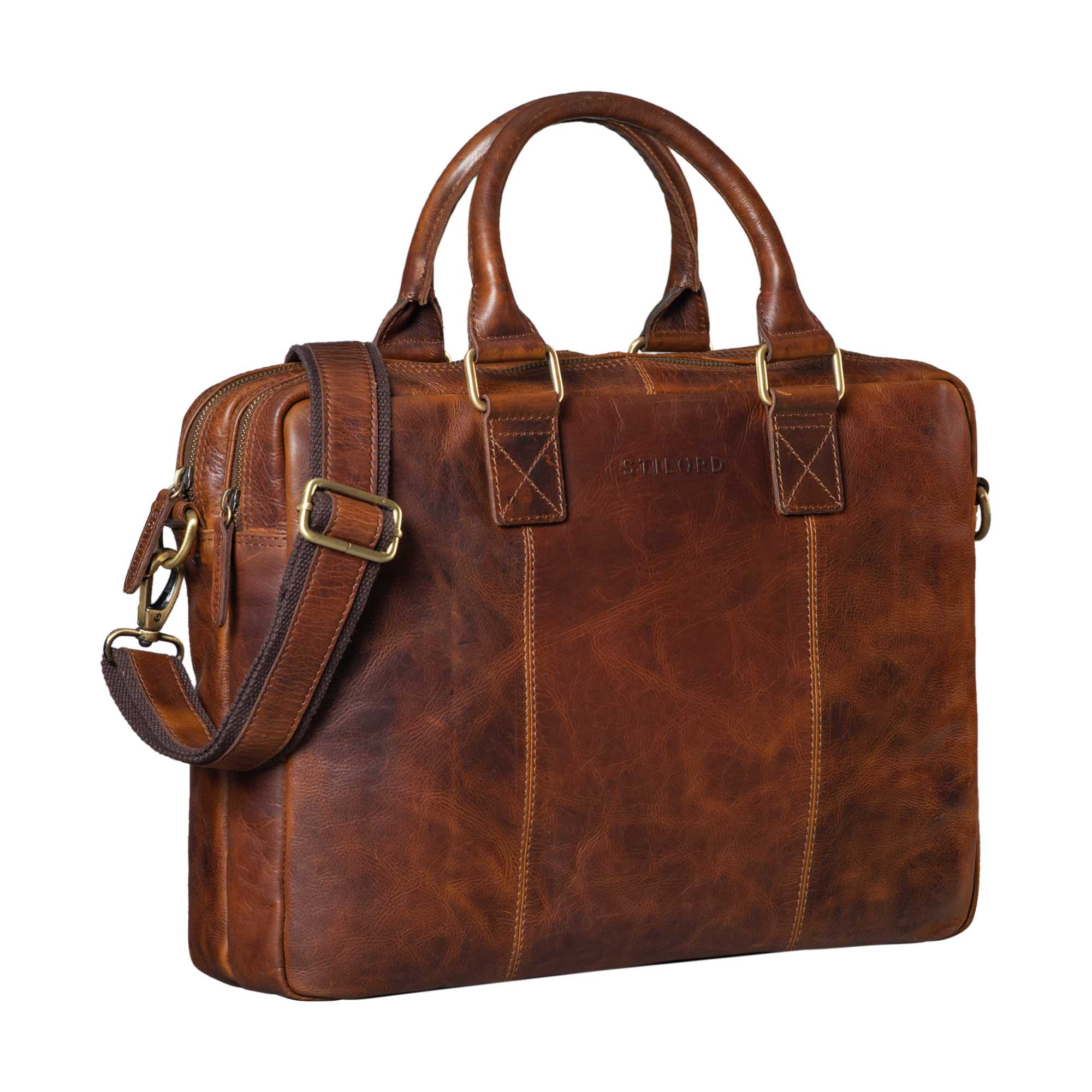 "Zacharias" Businesstasche Leder Aktentasche | STILORD
